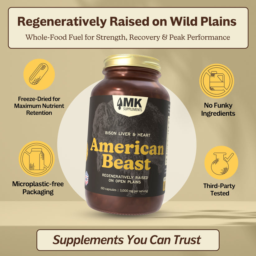 American Beast – Grass-Fed Bison Organs Supplement for Strength ...